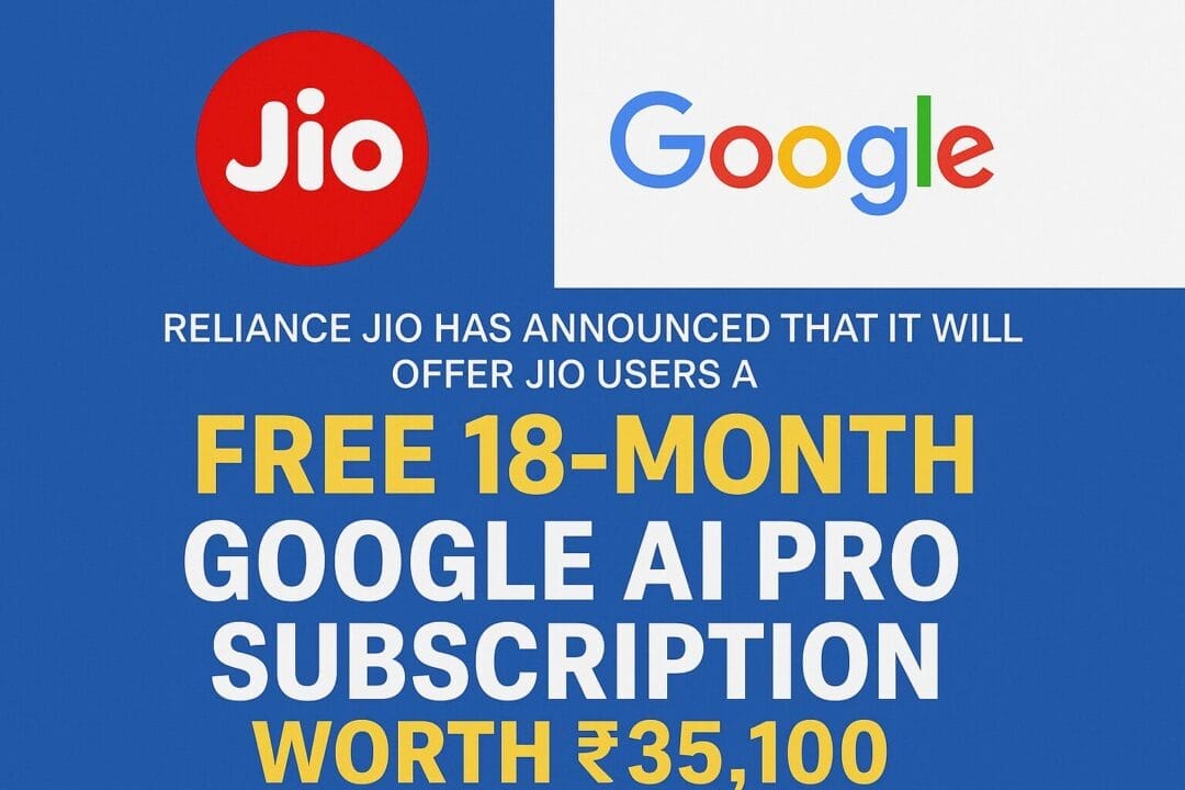 Jio google partnership brings 18-Month Google AI Pro Subscription For Users