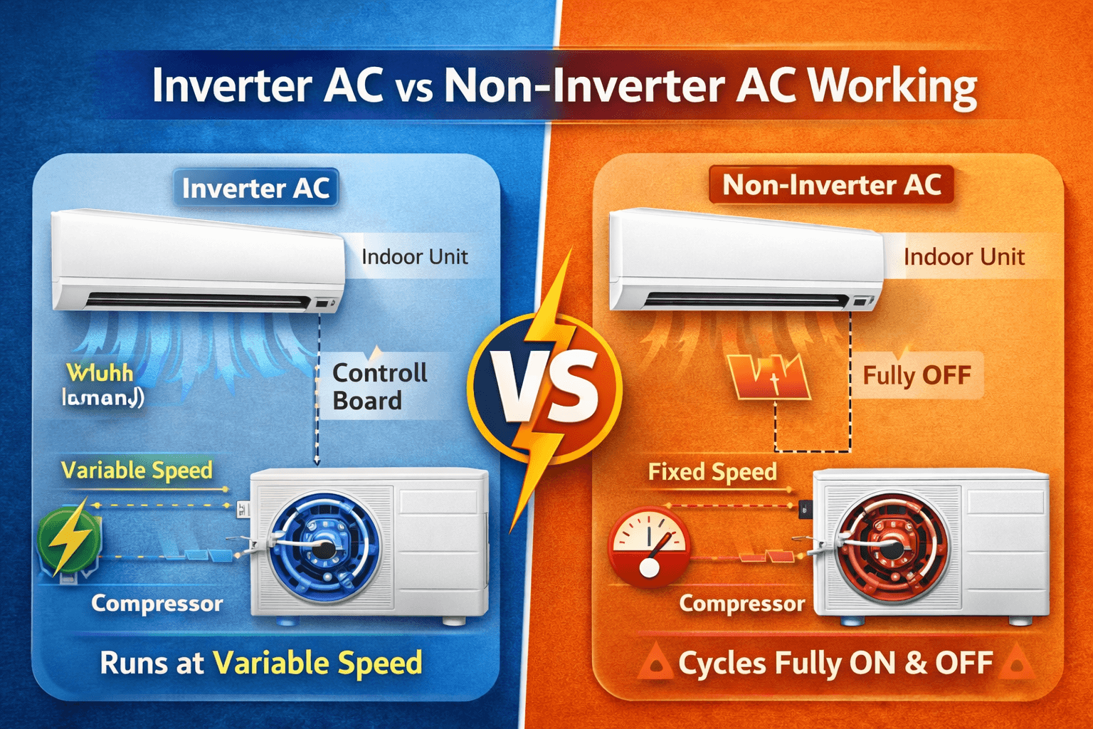 Inverter AC vs Non Inverter AC – Which is Best & Why? (2026)
